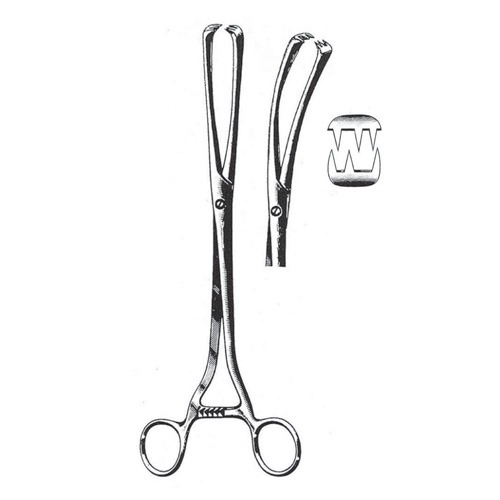 Museux Tenaculum Forceps, 26cm (Curved Sideway) 13 mm | Rhein Website